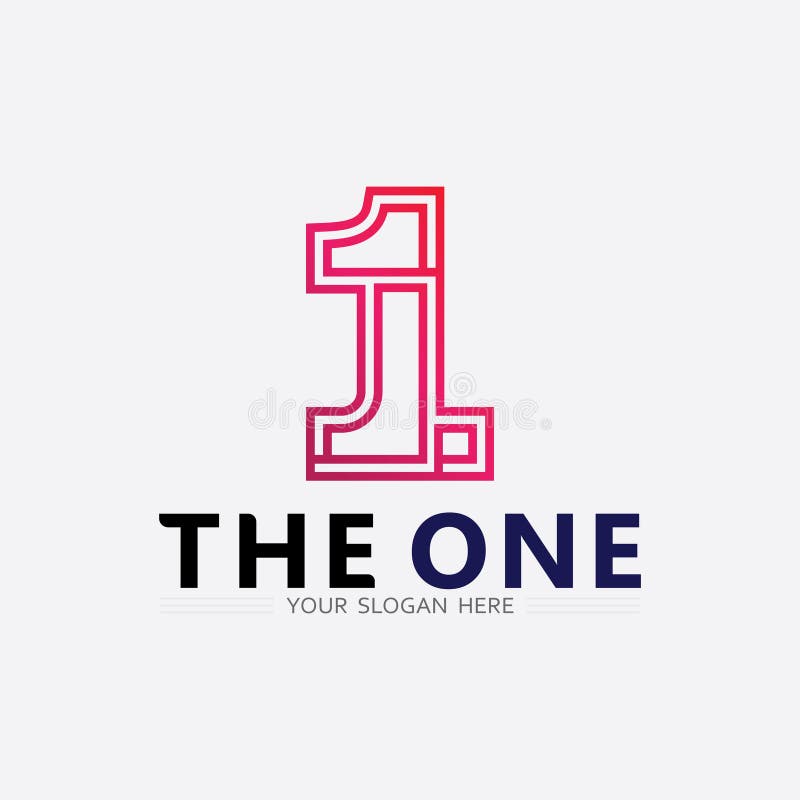 Number One Logo and Vector Number Design Stock Images Illustration ...