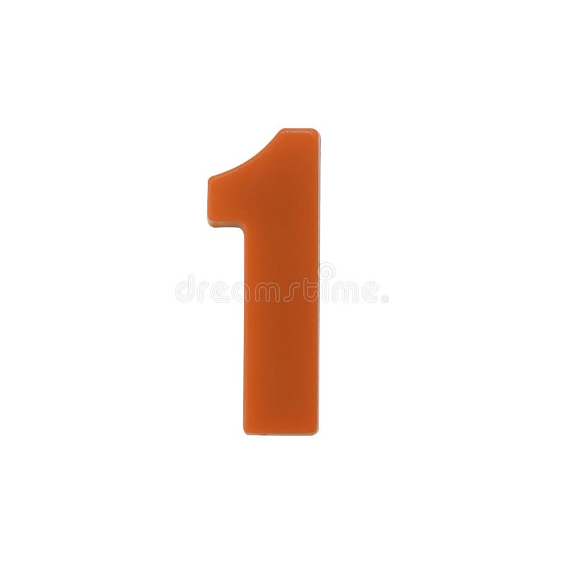 Number One Made of Red Plastic with Clipping Path Stock Photo - Image ...
