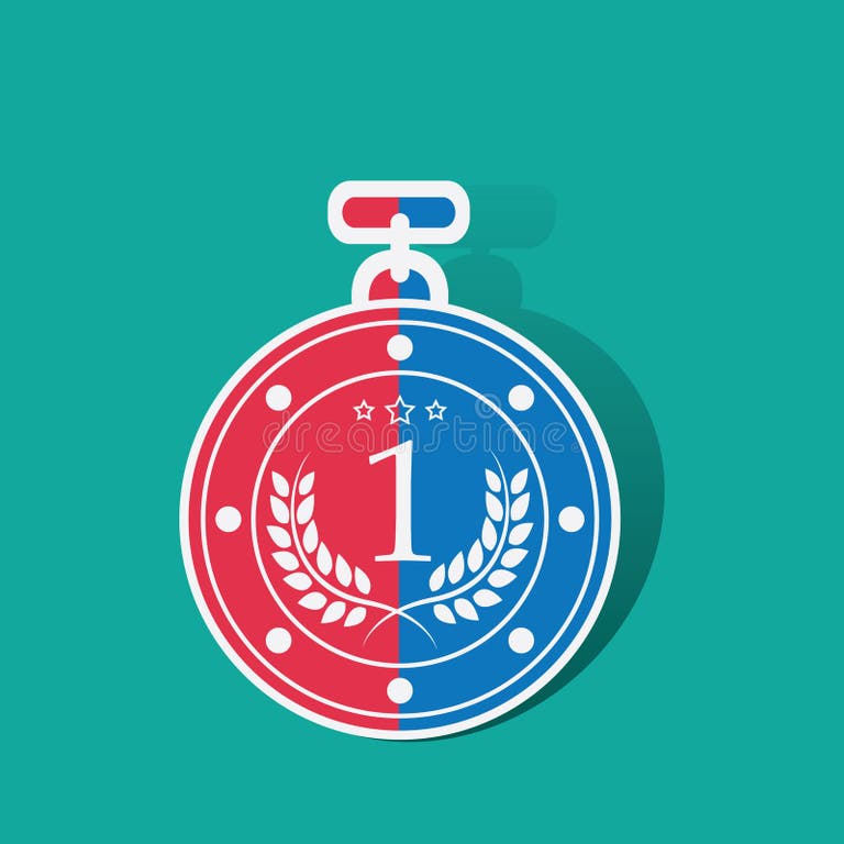 Number One Medal. Vector Illustration Decorative Design Stock Vector ...