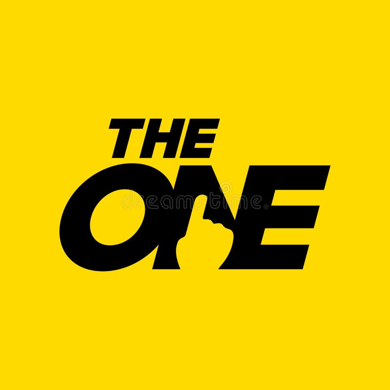 Number One Negative Space Symbol Concept Stock Vector - Illustration of ...