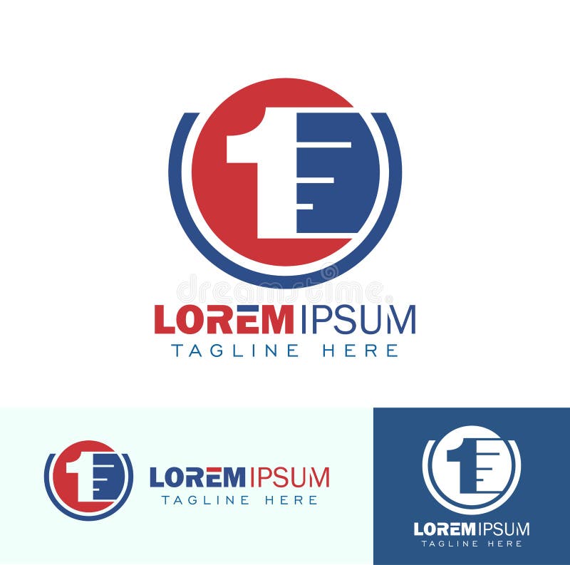 Number One Numerical Logo Sign Stock Vector - Illustration of creative ...