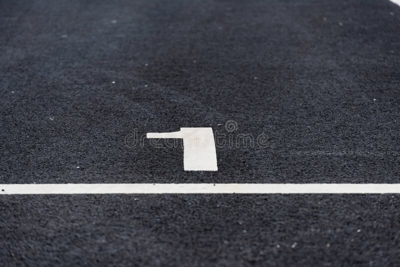 The Number One Painted on Asphalt.. Stock Photo - Image of concept ...
