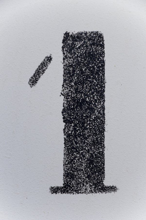 Number One Painted Stencil on White Backdrop Stock Photo - Image of ...