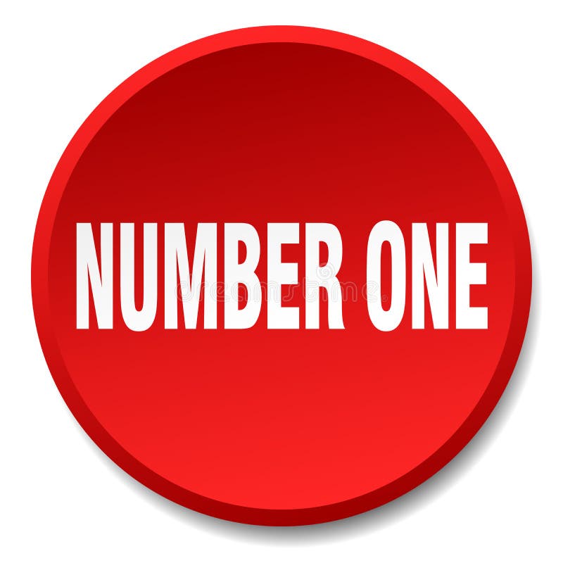 Number One Red Round Flat Button Stock Illustrations – 142 Number One ...
