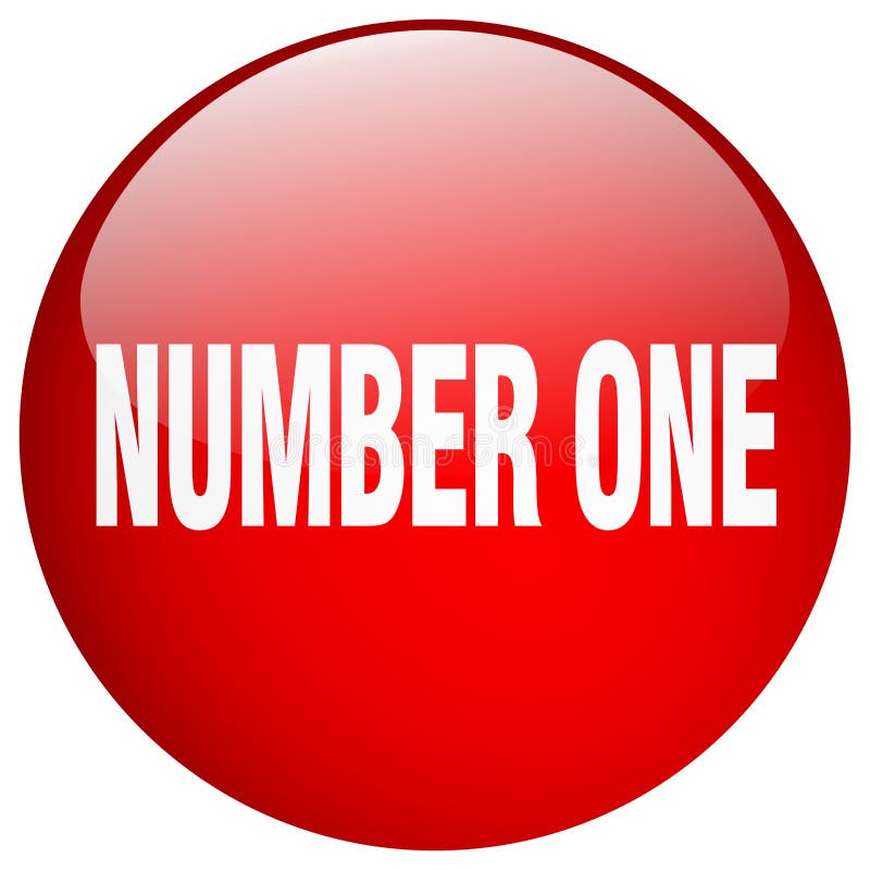 Number One Red Round Flat Button Stock Illustrations – 130 Number One ...