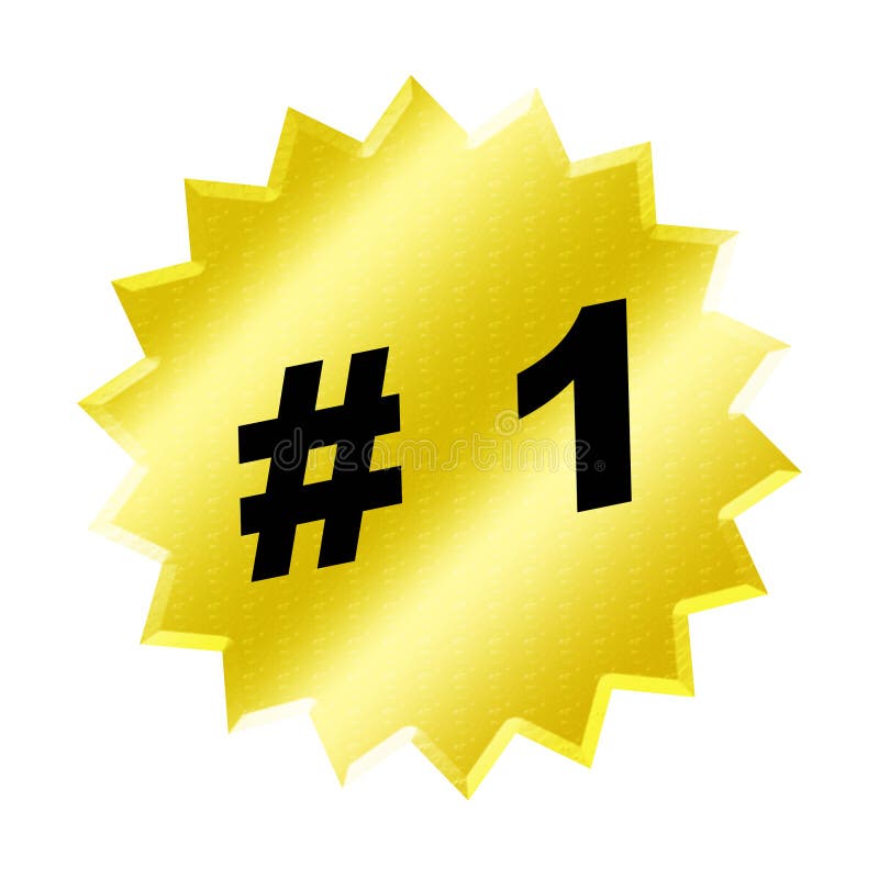 Number one sign stock illustration. Illustration of badges - 5392620