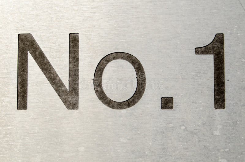 Number One sign stock image. Image of brushed, incised - 33485303