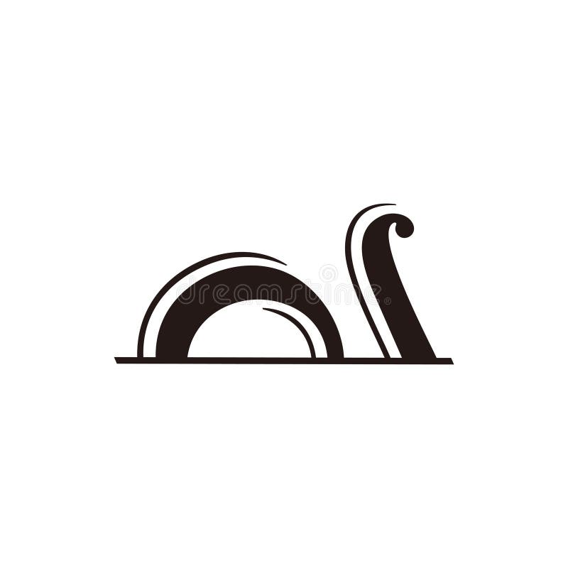 Number One Sink Symbol Curves Design Vector Stock Vector - Illustration ...