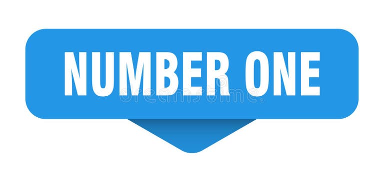 Number One Sticker. Number One Sign on Transparent Background Stock ...