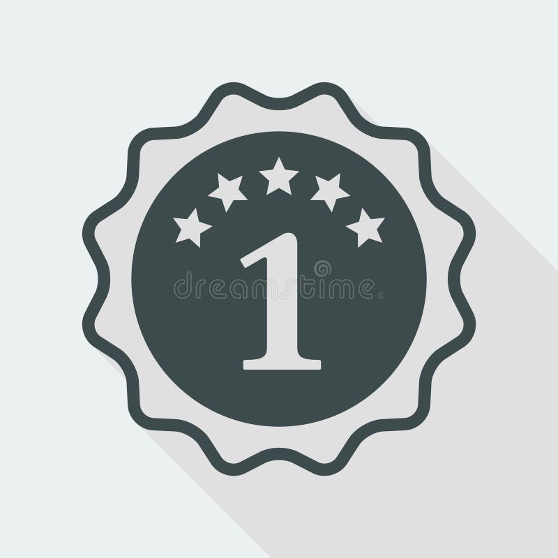 Number one symbol icon stock vector. Illustration of competition ...
