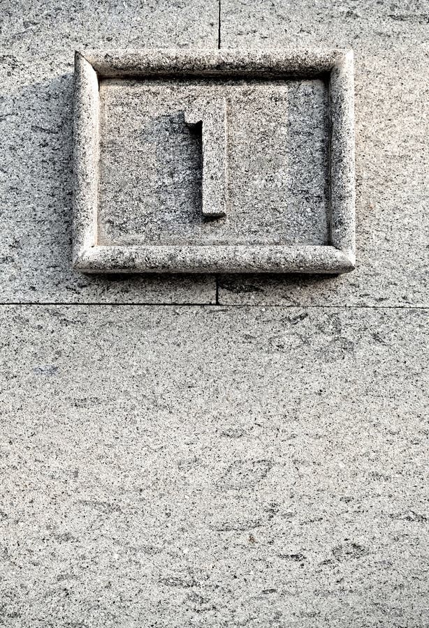 Number 1, One, with Text Space Below. Stock Image - Image of label ...