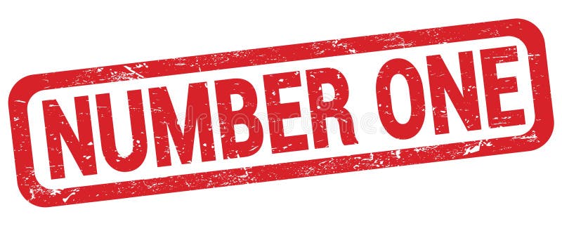 NUMBER ONE Text Written on Red Rectangle Stamp Stock Illustration ...