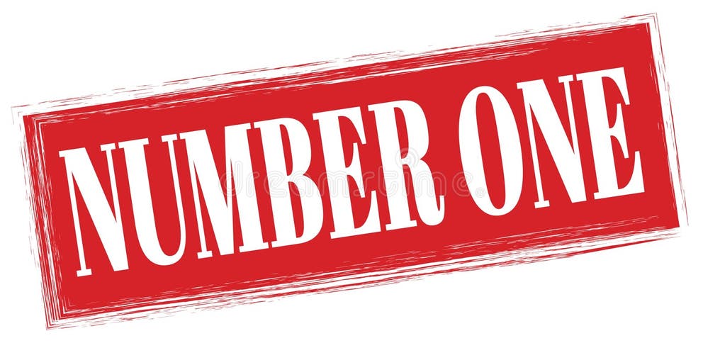 NUMBER ONE Text Written on Red Stamp Sign Stock Illustration ...