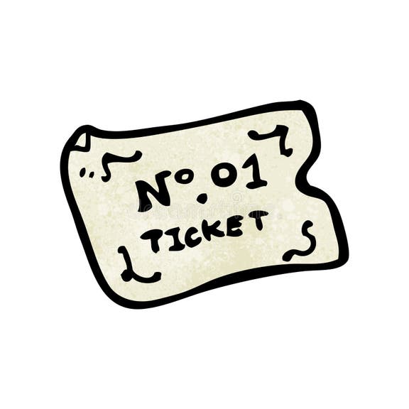 Number one ticket cartoon stock vector. Illustration of silly - 38053845