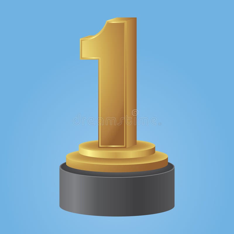 Number One Trophy. Vector Illustration Decorative Design Stock Vector ...