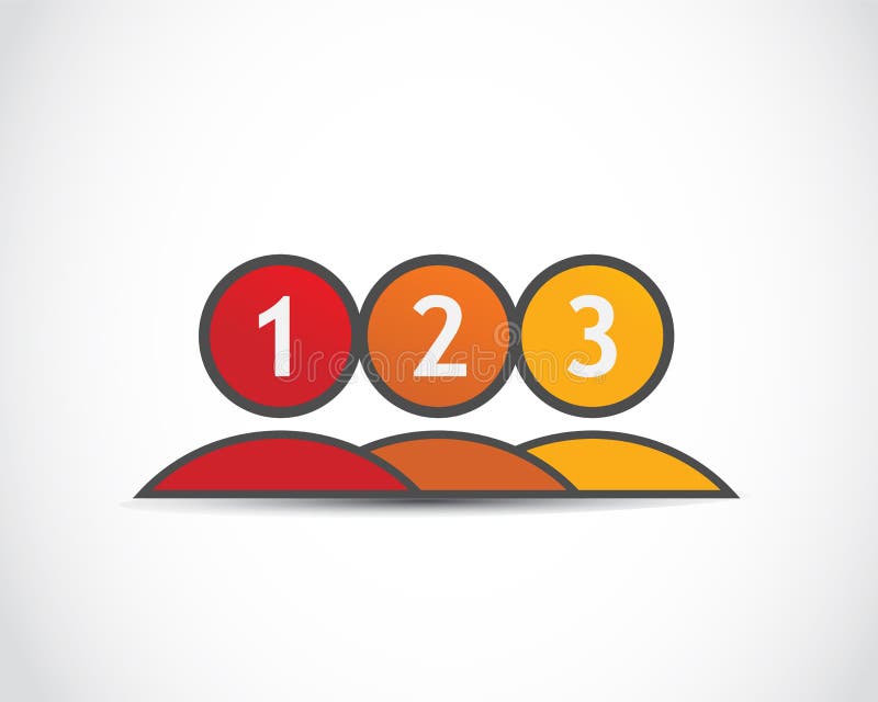 Number One, Two, Three Option Group Stock Vector - Illustration of ...