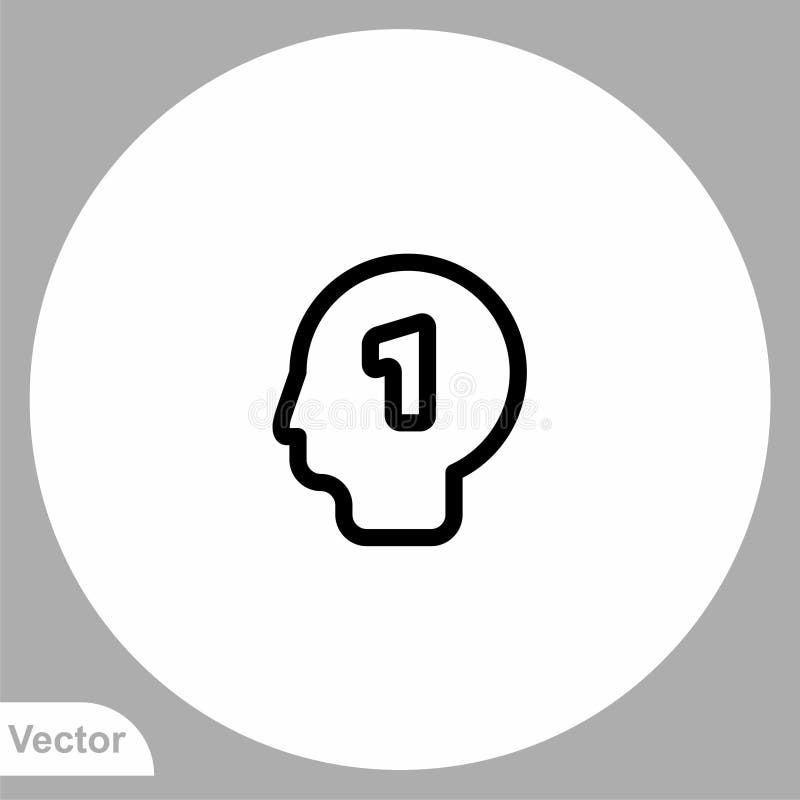 Number One Vector Icon Sign Symbol Stock Vector - Illustration of flat ...