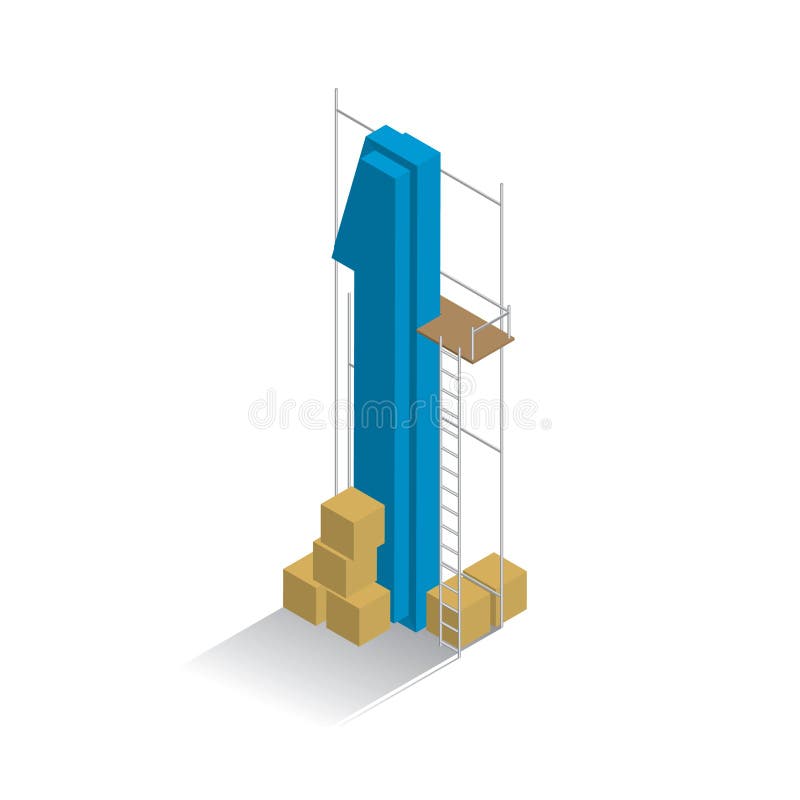 Number One. Vector Illustration Decorative Design Stock Illustration ...