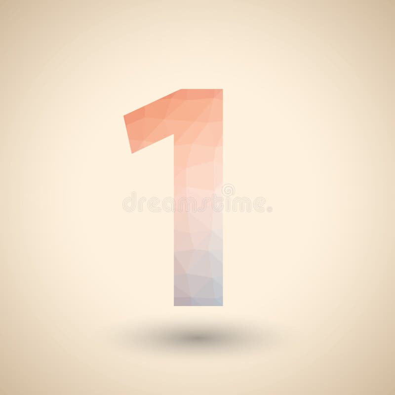 Number One. Vector Illustration Decorative Design Stock Vector ...