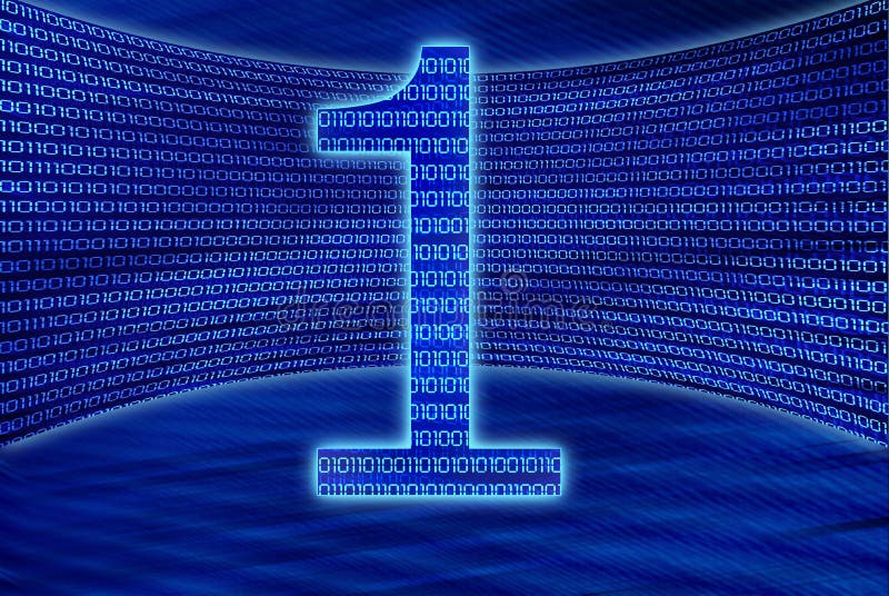 Abstract Binary Digital Code Stock Illustration - Illustration of ...