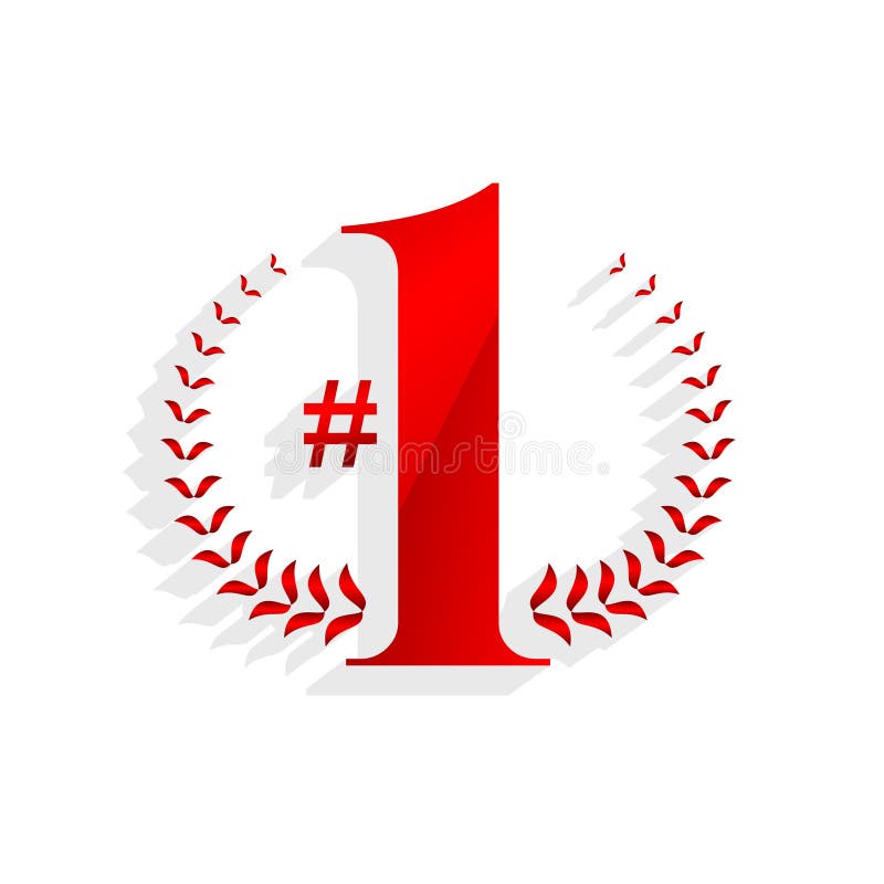 Number One Winner Sign Design Stock Vector - Illustration of winner ...