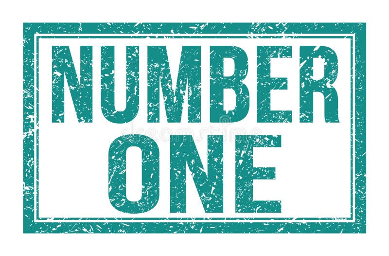 NUMBER ONE, Words on Blue Rectangle Stamp Sign Stock Illustration ...