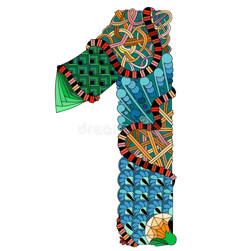 Zentangle Number Stock Illustrations – 1,181 Zentangle Number Stock ...