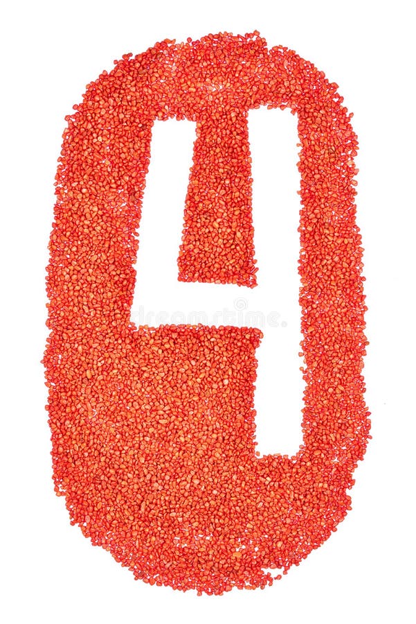 Number 4 on orange sand stock illustration. Illustration of exercise ...