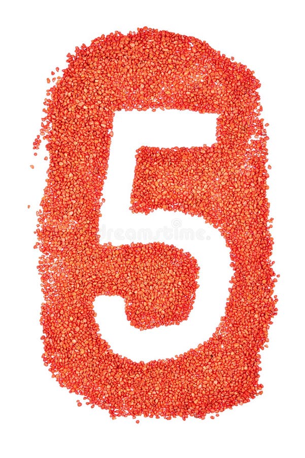 Number 5 on orange sand. stock illustration. Illustration of natural ...