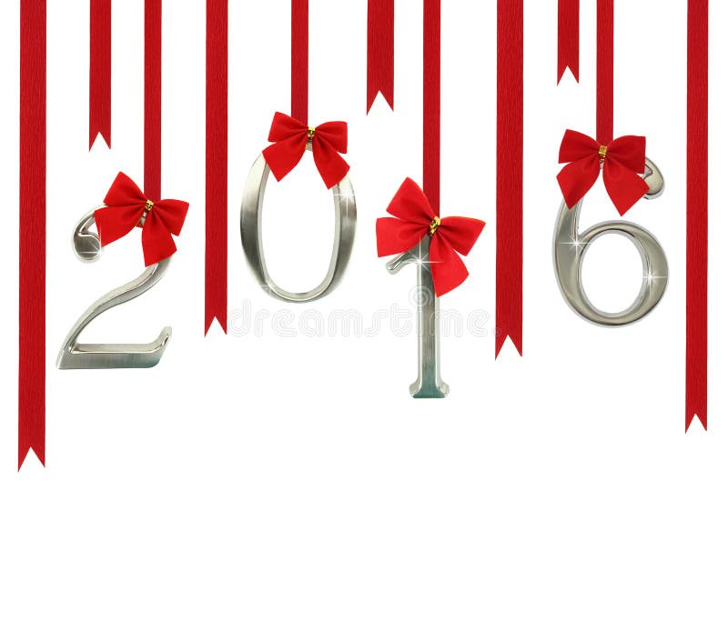 2016 number ornaments stock image. Image of navidad, ribbon - 52751495