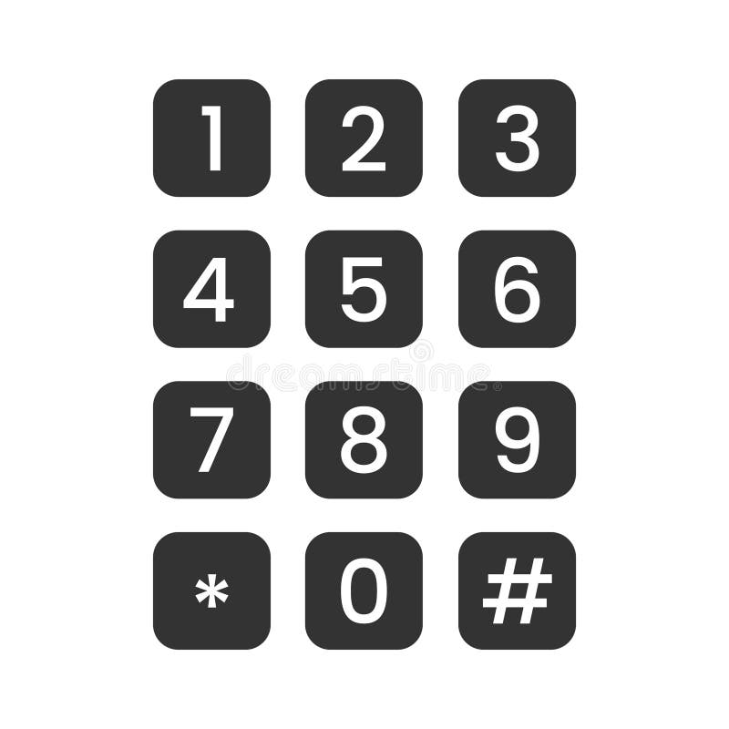 Number Pad Phone Stock Illustrations – 669 Number Pad Phone Stock ...