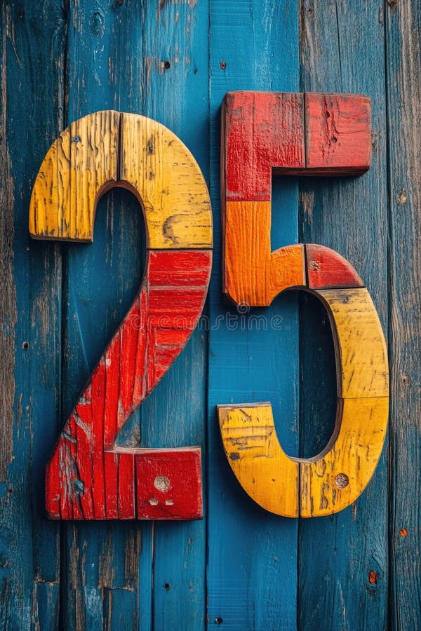 Number 20 Painted with Primary Colors Stock Photo - Image of elementary ...