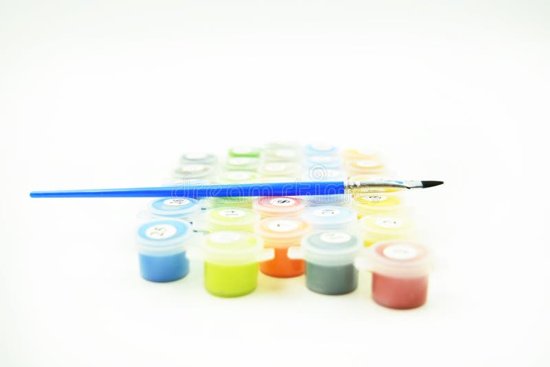 Number Painting Color Set and Canvas are Ready To Use Stock Image ...