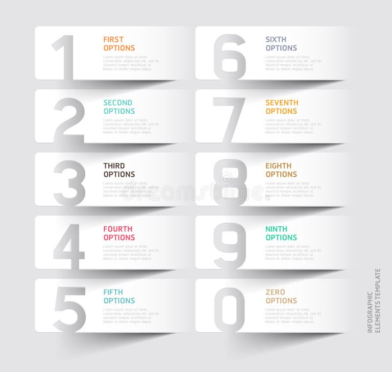 Number Paper Cut Template. Vector Illustrations Stock Vector ...