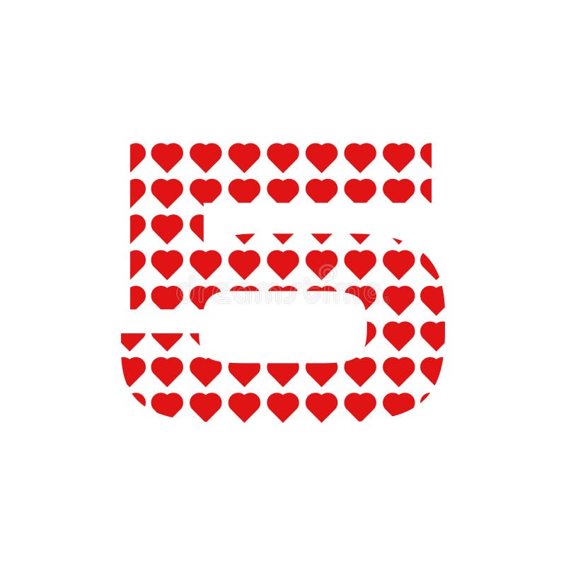 Number 5 Pattern Loving Simple Modern Abstract Creative Logo Stock ...