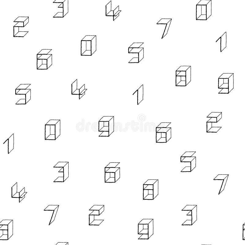 Number Pattern stock vector. Illustration of hand, modern - 99352894