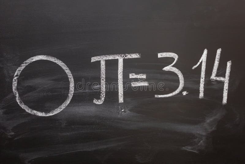Number Pi Handwritten with White Chalk on a Blackboard Stock Photo ...