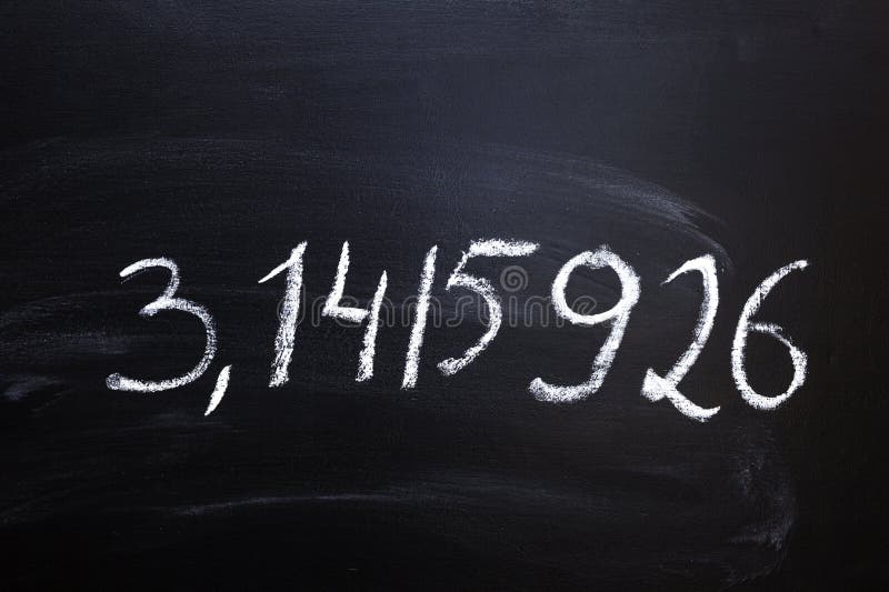 Number Pi Handwritten with White Chalk on a Blackboard Stock Photo ...
