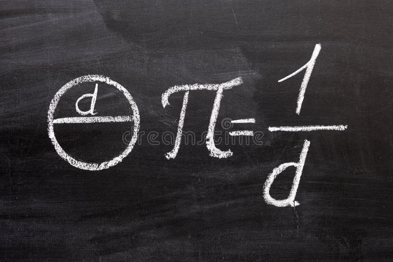 Number Pi Handwritten with White Chalk on a Blackboard Stock Image ...