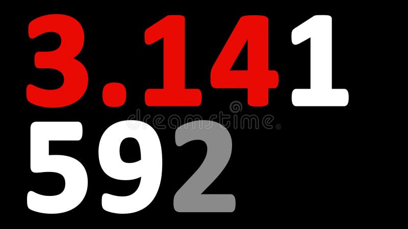 Number pi text stock illustration. Illustration of moving - 275719812
