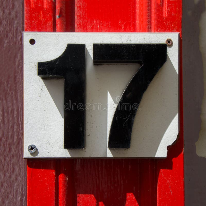 House number 17 stock photo. Image of font, address - 130062246