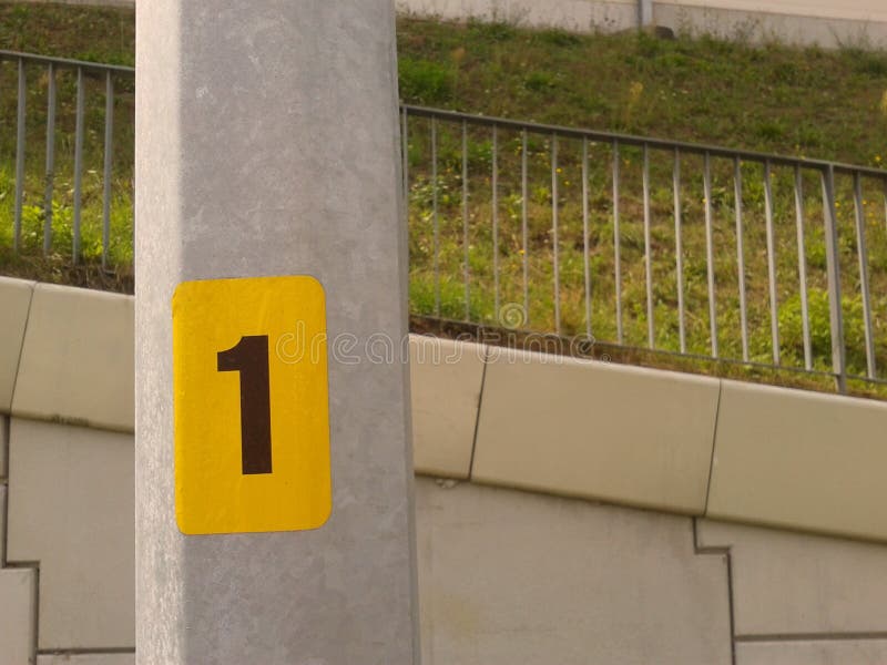 Number 1 stock image. Image of outdoor, yellow, sticker - 43243293