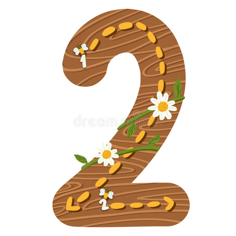Number 2 : Practice Writing Numbers Stock Illustration - Illustration ...