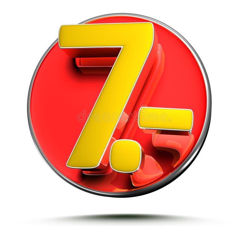 Number 7. stock illustration. Illustration of money - 208484229