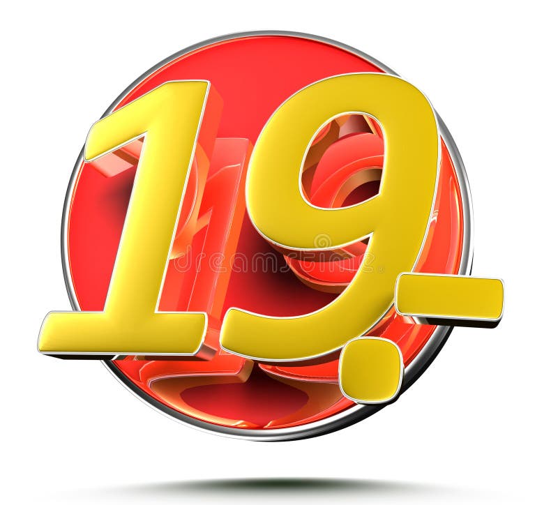 Number 19 price. stock illustration. Illustration of finance - 219556927