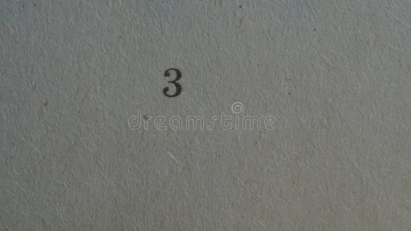 The Number 3 Printed on a Piece of Paper. Paper Texture Stock Photo ...