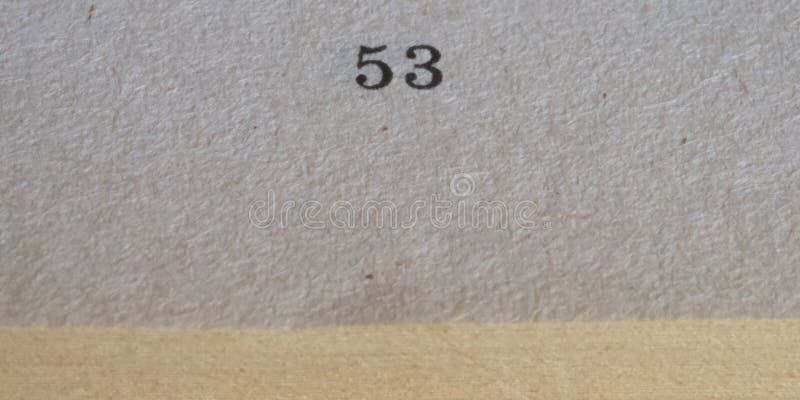 The Number 53 Printed on a Piece of Paper. Paper Texture Stock Image ...