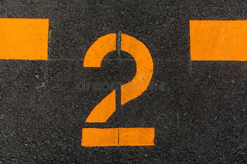 The Number 3 Printed on the Road Stock Image - Image of numeral, retro ...