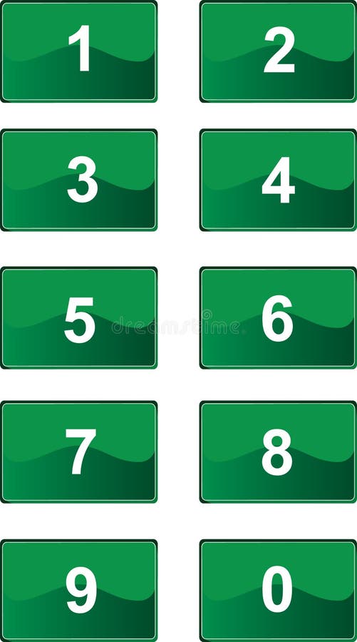 A Set of Square Metallic Vector Buttons Stock Vector - Illustration of ...