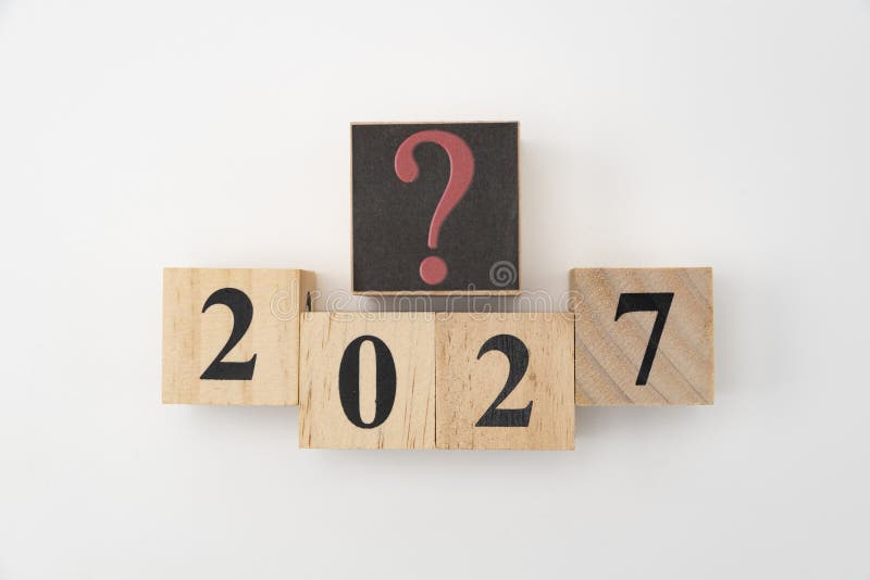 2027 Number Figure Balloons on a Red Background. New Year Composition ...